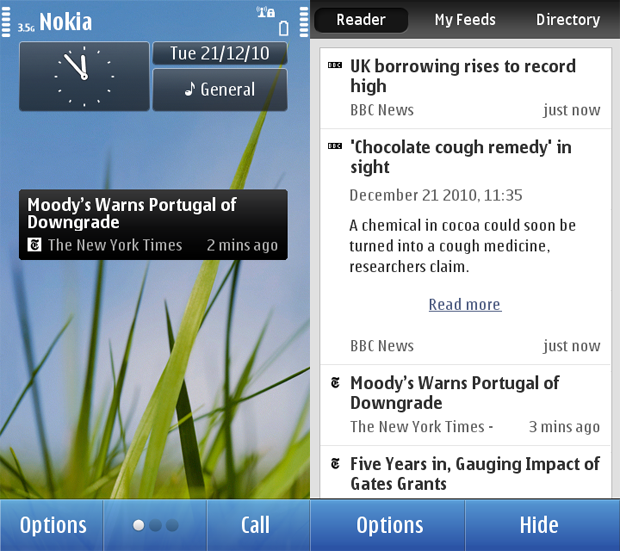 Nokia Reader para smartphones Symbian touch