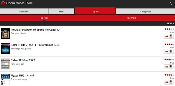Opera Mobile Store ofrece aplicaciones para multitud de teléfonos celulares